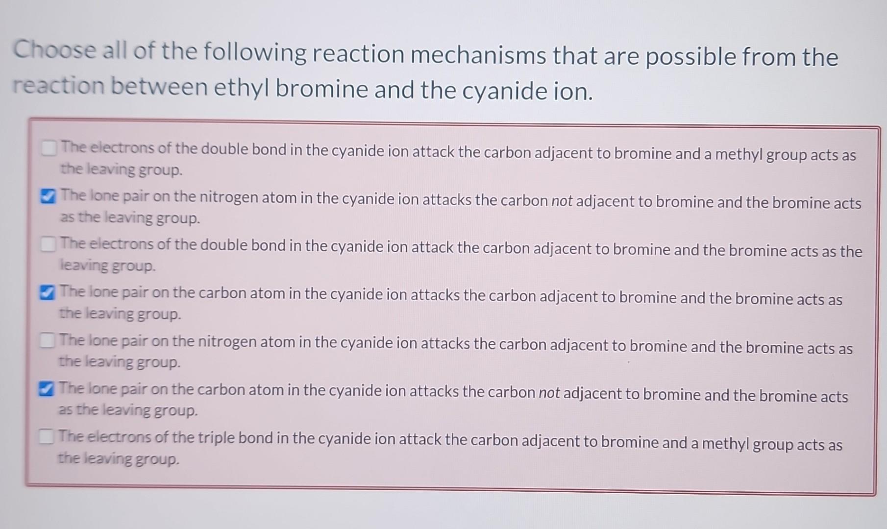 Solved Consider the following: When ethyl bromide reacts | Chegg.com