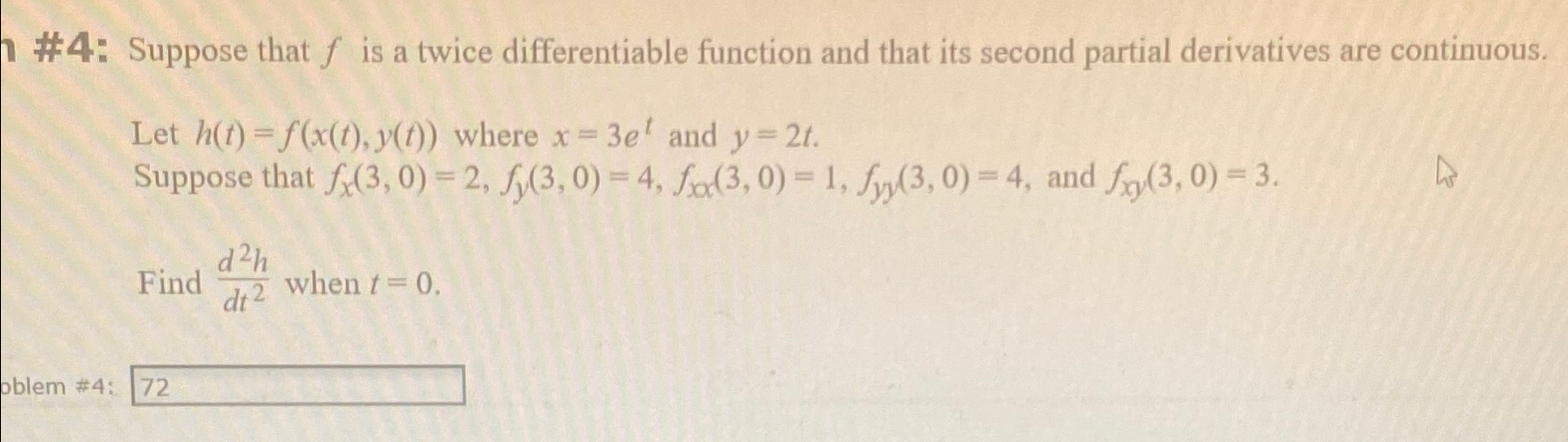 Solved #4: Suppose that f ﻿is a twice differentiable | Chegg.com
