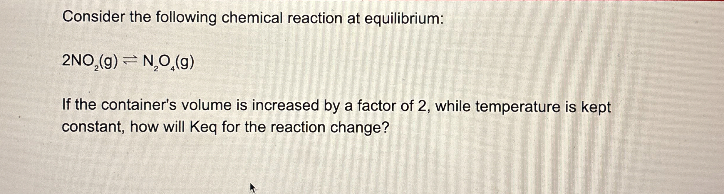 Solved Consider the following chemical reaction at | Chegg.com