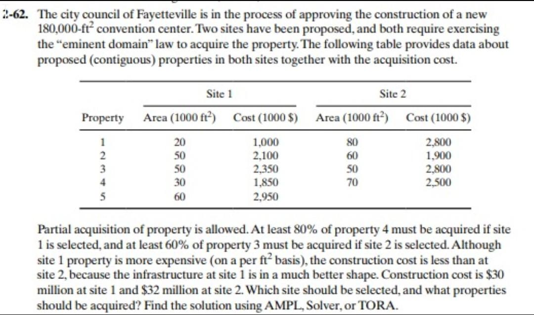 Solved 2. The city council of Fayetteville is in the process | Chegg.com