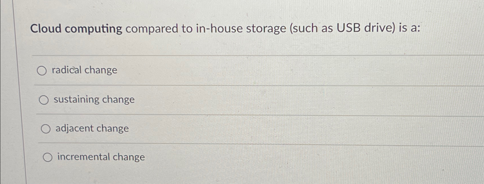Solved Cloud computing compared to in-house storage (such as | Chegg.com