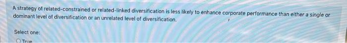 Solved A strategy of related-constrained or related-linked | Chegg.com