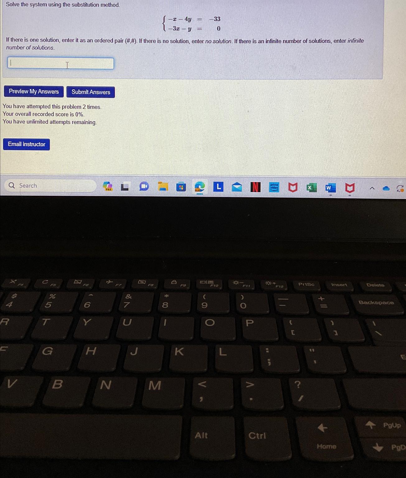 Solved Solve The System Using The Substitution