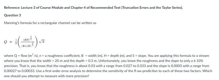 Solved Reference: Lecture 3 of Course Module and Chapter 4 | Chegg.com