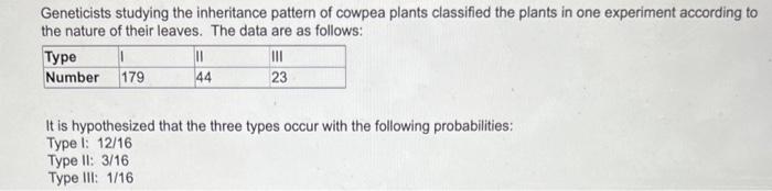 Geneticists studying the inheritance pattern of | Chegg.com