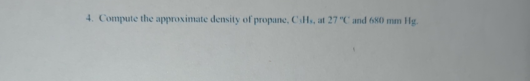 Solved Compute the approximate density of propane, C3H8, ﻿at | Chegg.com