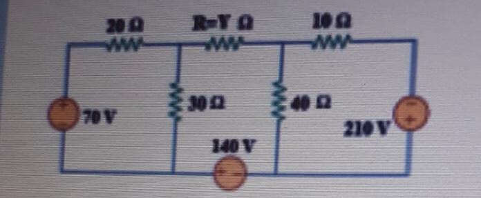 Solved Find the current flowing through the R=Y OHM resistor | Chegg.com