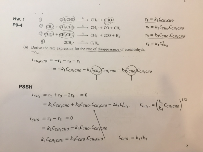 Solved I don’t know why PSSH equation is above equations. | Chegg.com