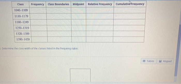 Solved Class Frequency Class Boundaries Midpoint Relative | Chegg.com