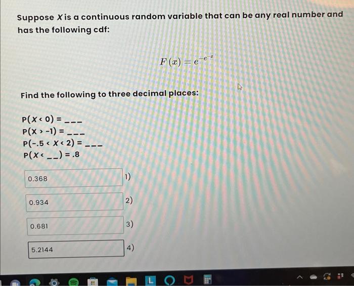 Solved Suppose X is a continuous random variable that can be | Chegg.com