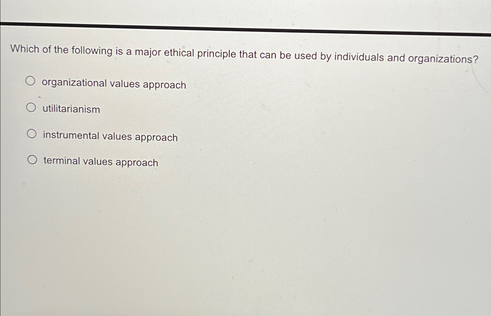 Solved Which of the following is a major ethical principle | Chegg.com
