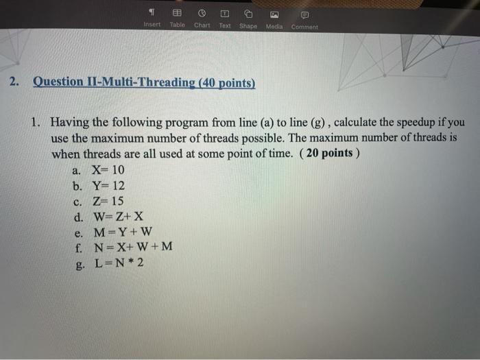 Solved 3 Insert Table Chart Text Shape Media Comment 2. | Chegg.com