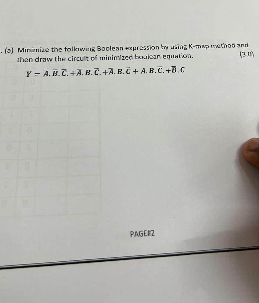 Solved (a) ﻿Minimize the following Boolean expression by | Chegg.com