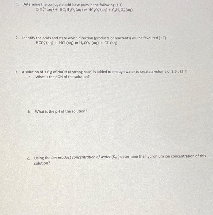 Solved C2O42−(aq)+HC2H3O2(aq)⇌HC2O4−(aq)+C2H3O2−(aq) | Chegg.com
