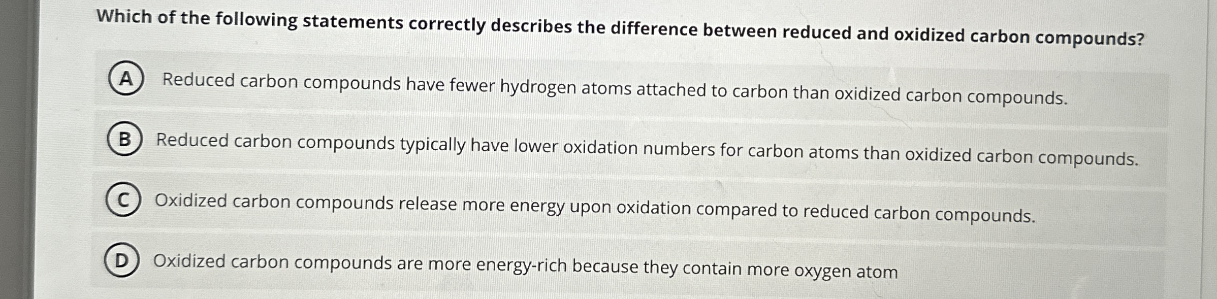 Solved Which of the following statements correctly describes | Chegg.com