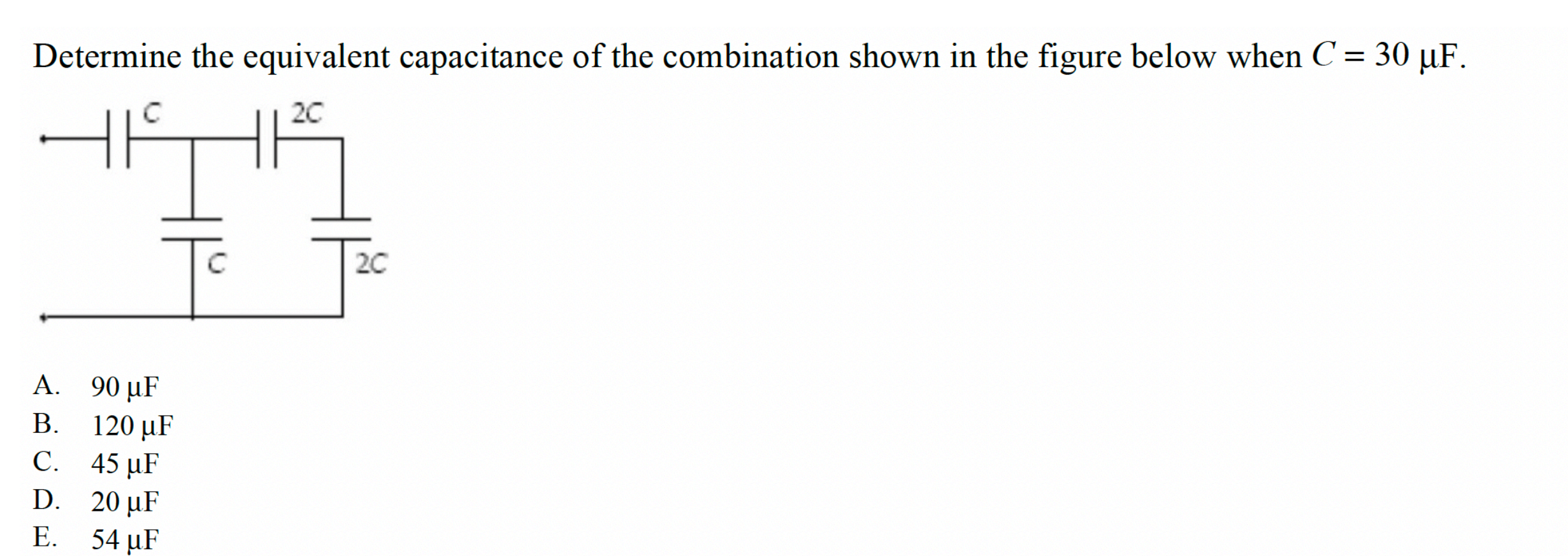 Solved Determine the equivalent capacitance of the | Chegg.com