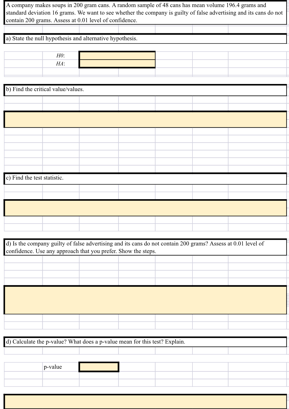 A company makes soups in 200 ﻿gram cans. A random | Chegg.com