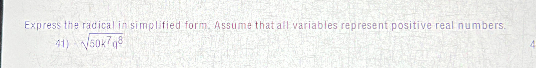 Solved Express the radical in simplified form. Assume that | Chegg.com