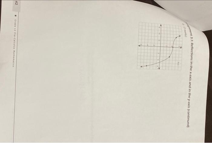 Solved Assignment 3.1: Reflections in the x-axis and in the | Chegg.com