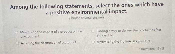 Solved Among the following statements, select the ones which | Chegg.com