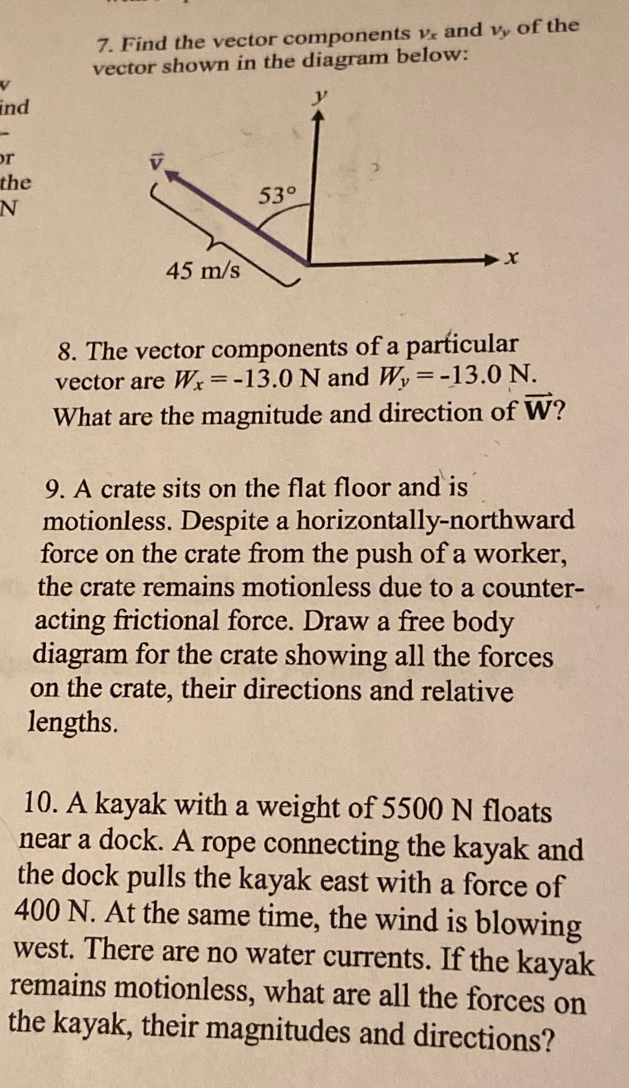 Solved Find the vector components vx and vy of the vector | Chegg.com