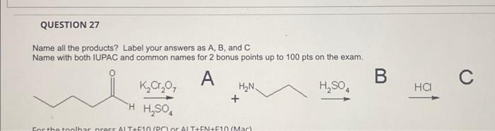 Solved name all the products. label them A, B, C. name with | Chegg.com