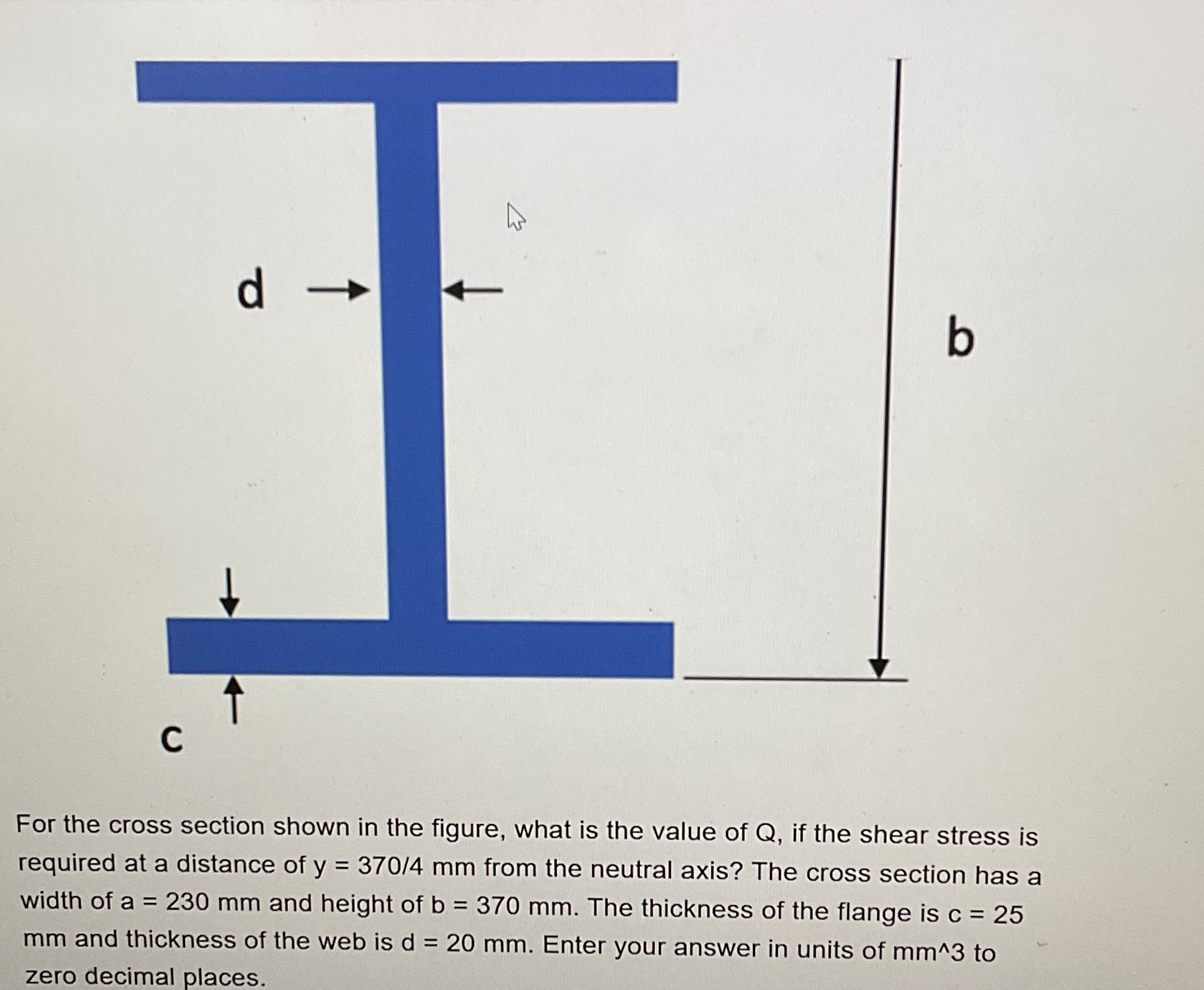 Solved For the cross section shown in the figure, what is | Chegg.com