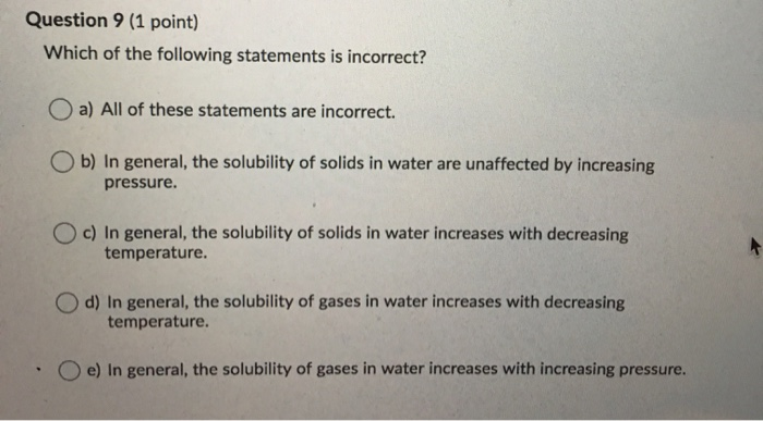 Solved Question 9 (1 point) Which of the following | Chegg.com Solved Question 9 (1 point) Which of the following | Chegg.com