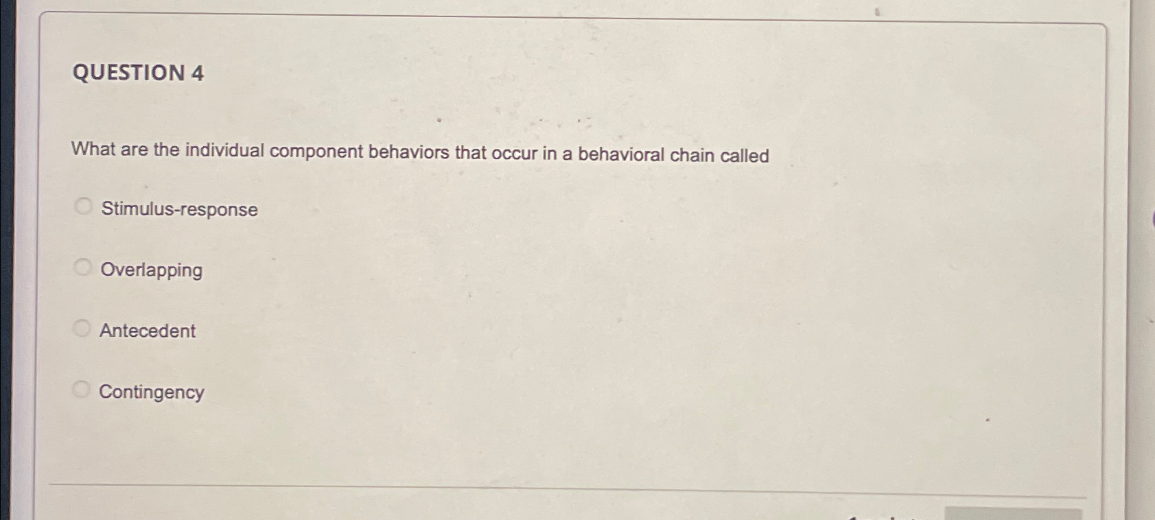 Solved QUESTION 4What are the individual component behaviors | Chegg.com