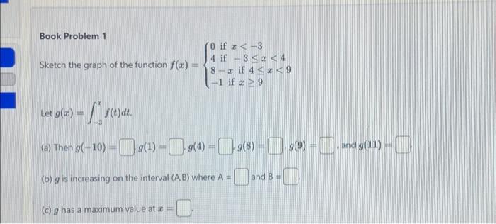 Solved Book Problem 1 Sketch the graph of the function | Chegg.com