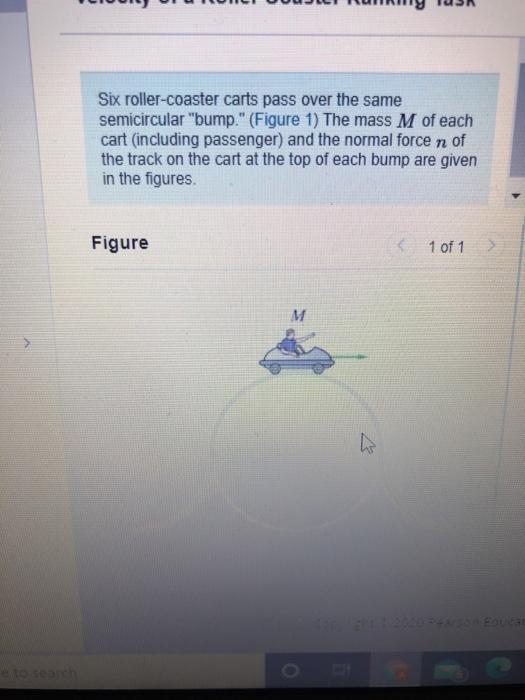 Solved Six roller-coaster carts pass over the same | Chegg.com