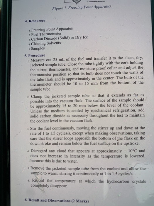 Solved Figure 1. Freezing Point Apparatus. 4. Resources | Chegg.com