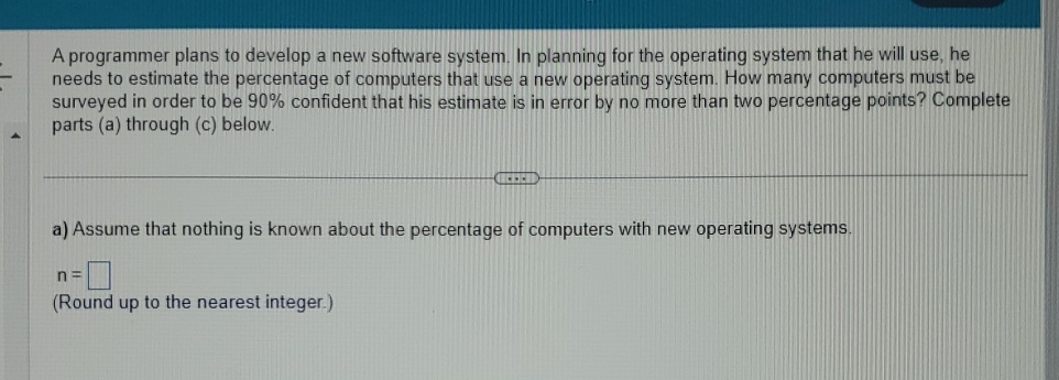 Solved 7-1A programmer plans to develop a new software | Chegg.com