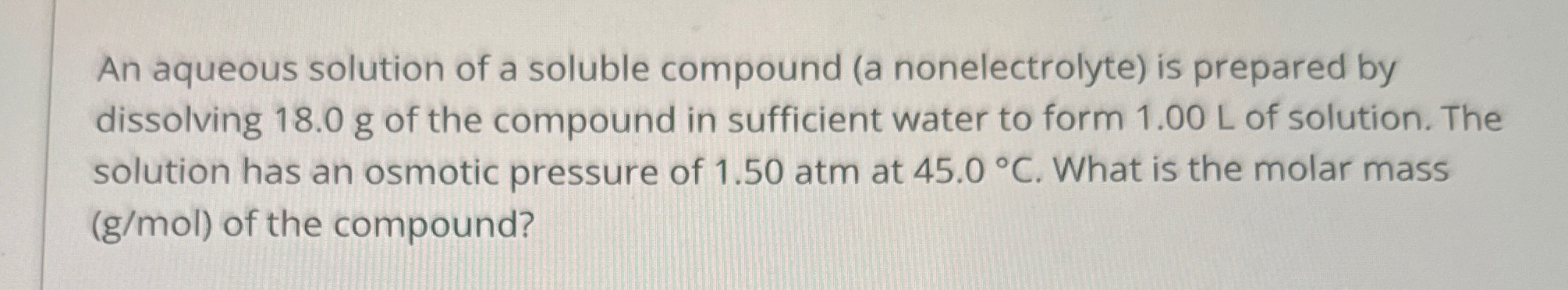 Solved An aqueous solution of a soluble compound (a | Chegg.com