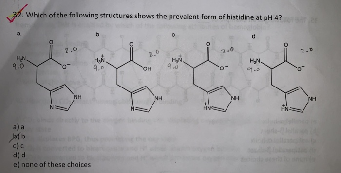 Solved 32. Which of the following structures shows the | Chegg.com