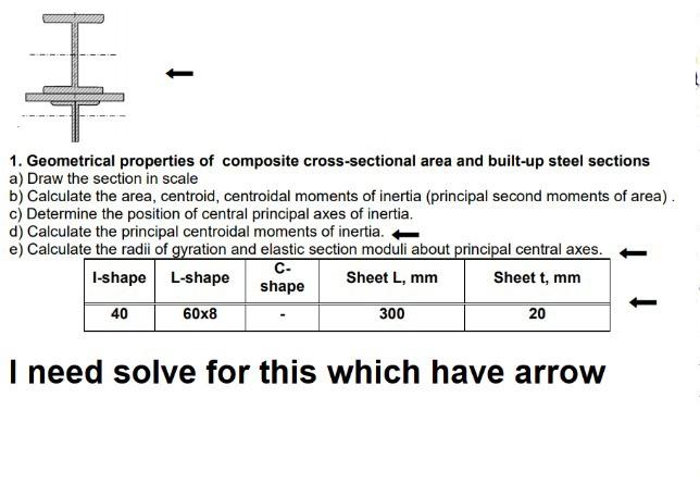 Solved 1. Geometrical properties of composite | Chegg.com