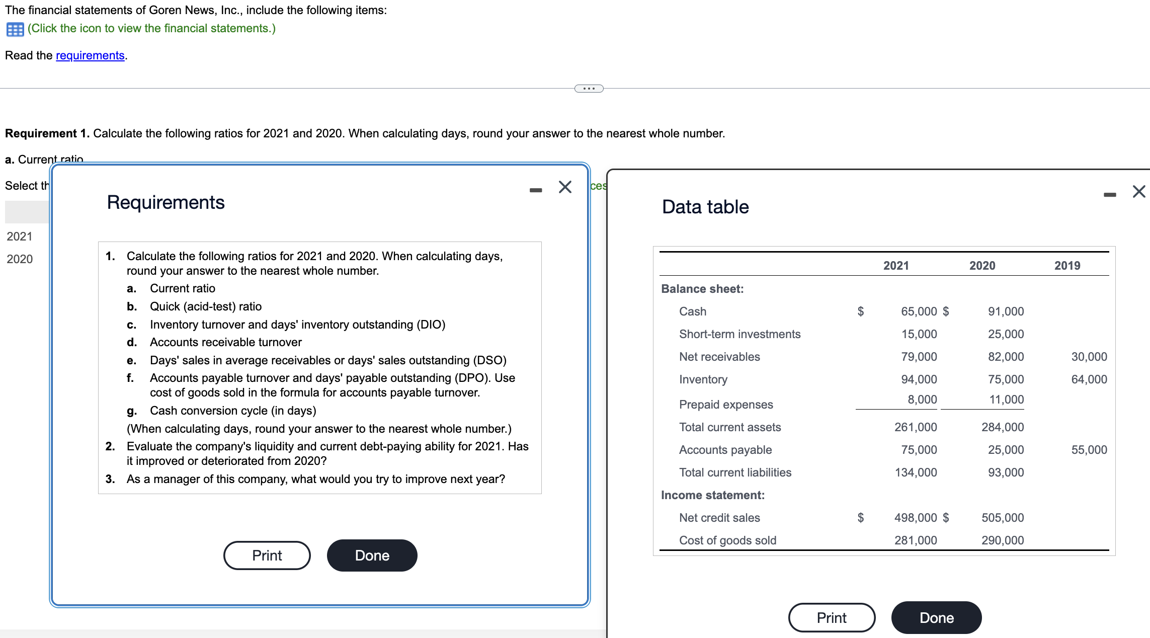 Solved (Click the icon to view the financial | Chegg.com