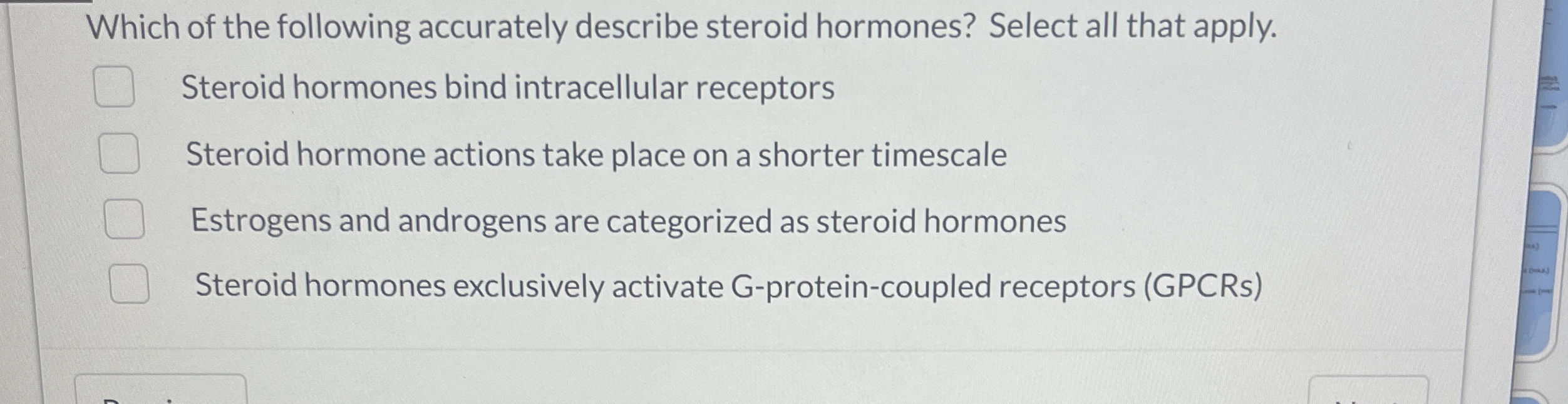 Solved Which of the following accurately describe steroid | Chegg.com