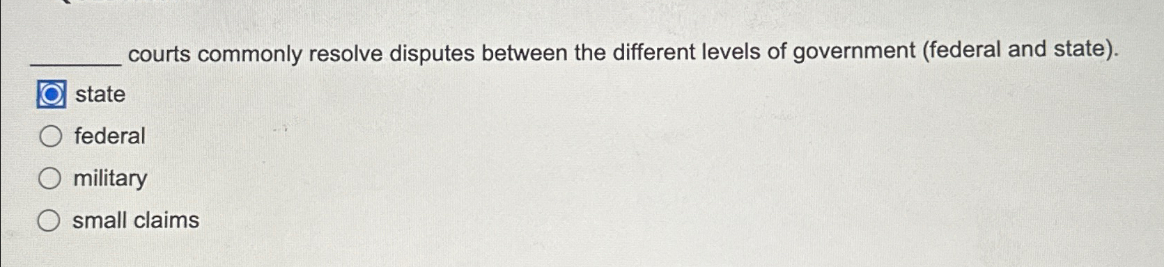 Solved courts commonly resolve disputes between the | Chegg.com