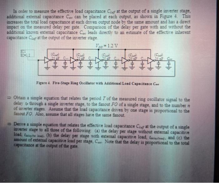 In order to measure the effective load capacitance | Chegg.com