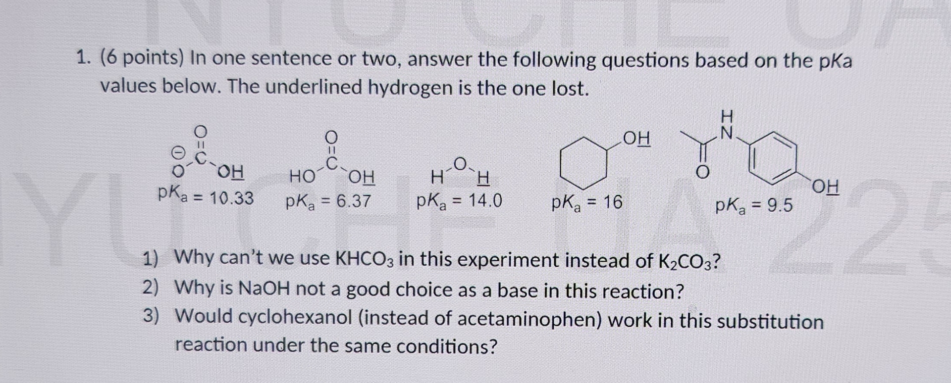 Solved (6 ﻿points) ﻿In one sentence or two, answer the | Chegg.com