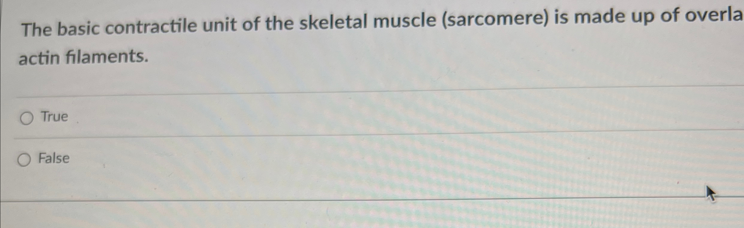 Solved The basic contractile unit of the skeletal muscle | Chegg.com