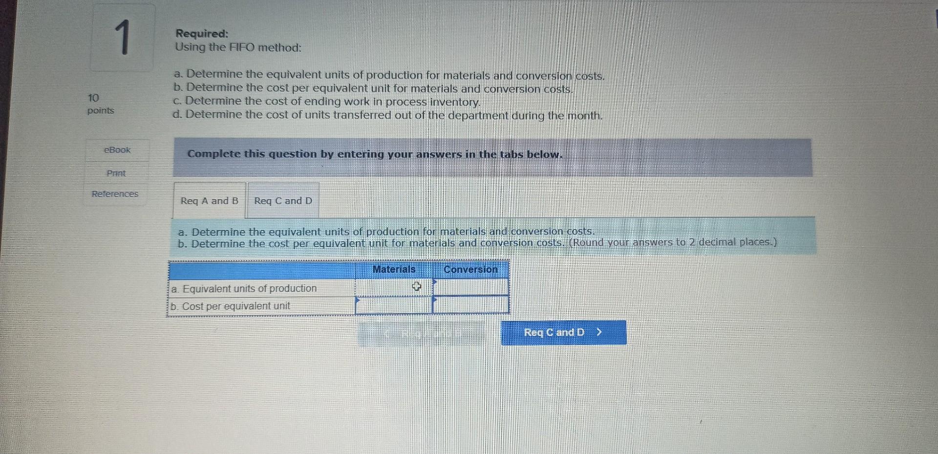 Required: Using the FIFO method: a. Determine the | Chegg.com