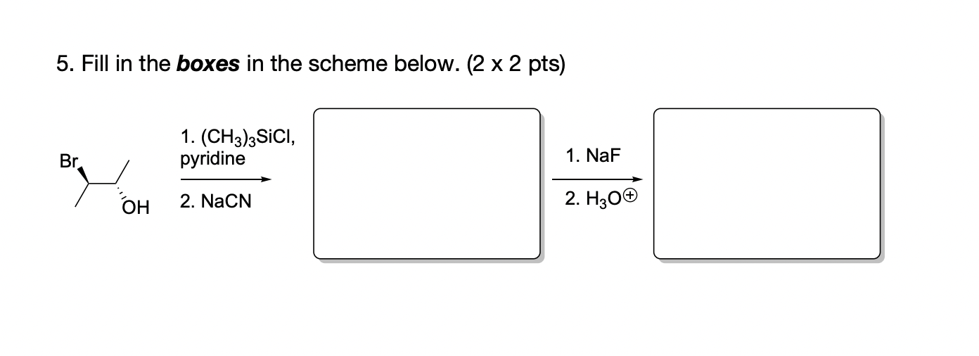 Solved Fill in the boxes in the scheme below. | Chegg.com
