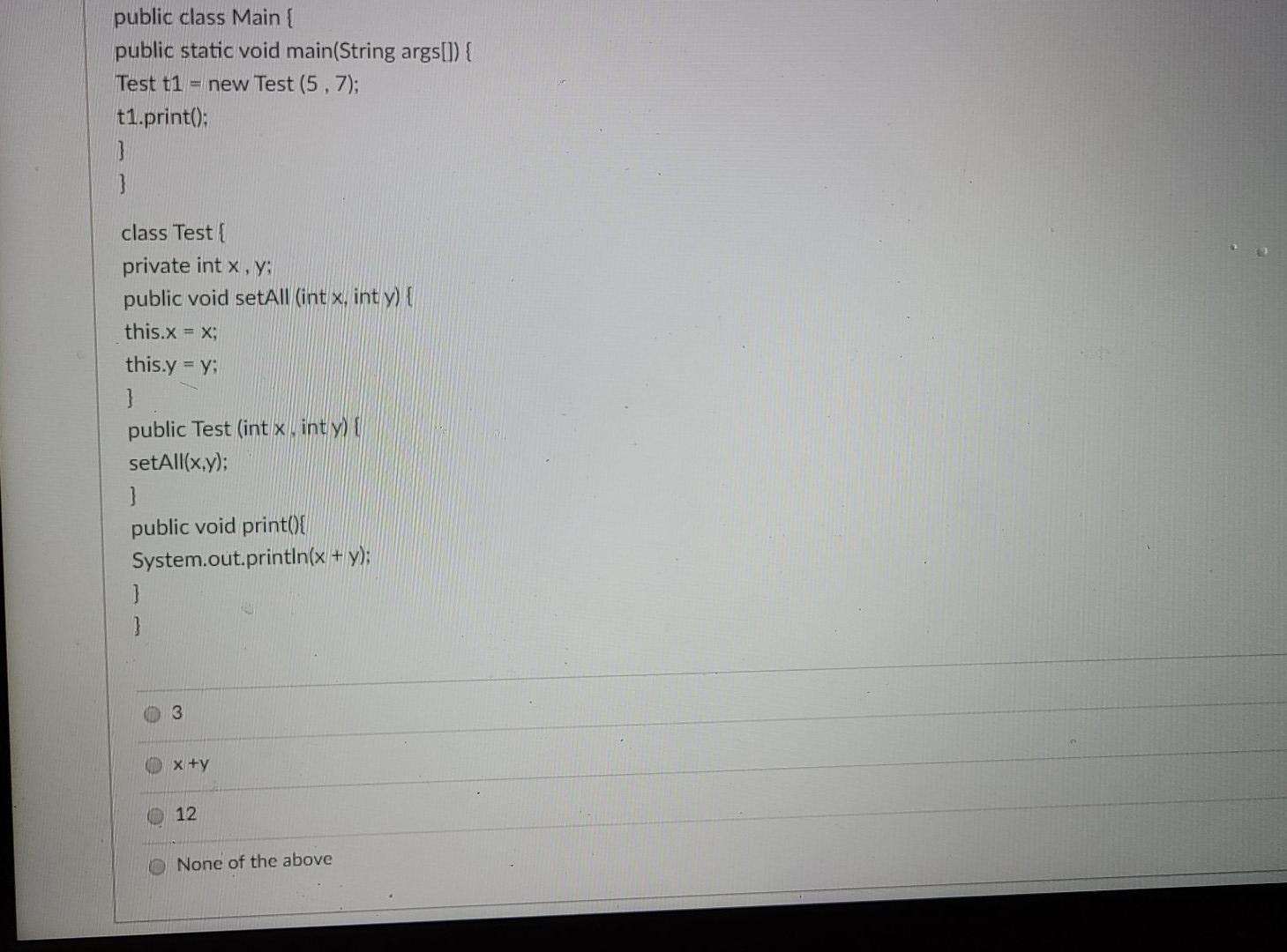 Solved public class Main { public static void main(String | Chegg.com