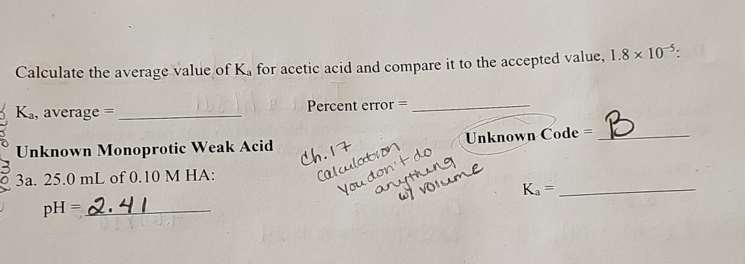 Solved Calculate the average value of Ka ﻿for acetic acid | Chegg.com