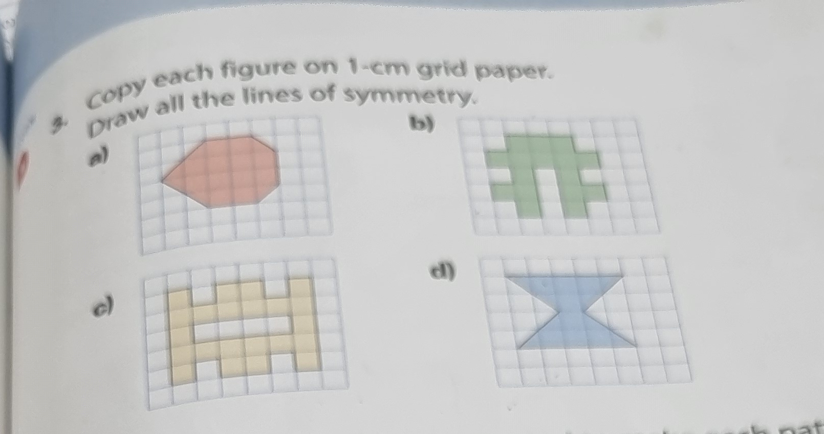 Solved copy each figure on 1-cm ﻿grid paper.2. Db) | Chegg.com