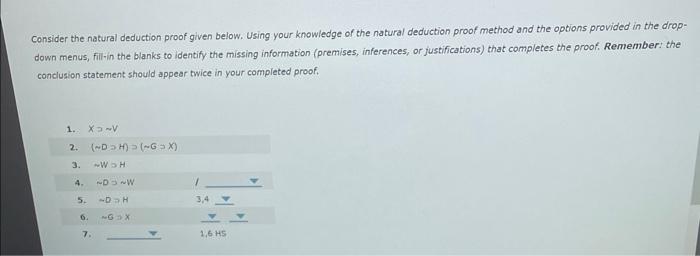 Consider the natural deduction proof given below. | Chegg.com