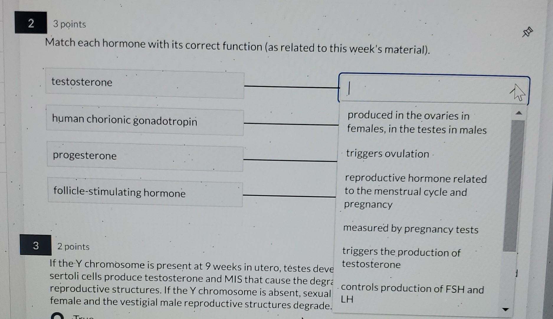 Solved Hormones have different types of effect. Match the | Chegg.com