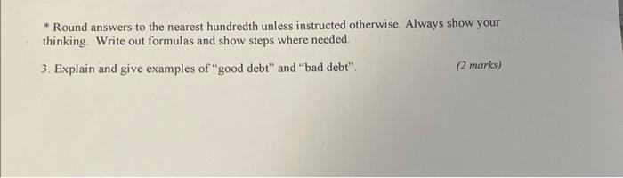 Solved 6. Construct an excel spreadsheet to show the | Chegg.com